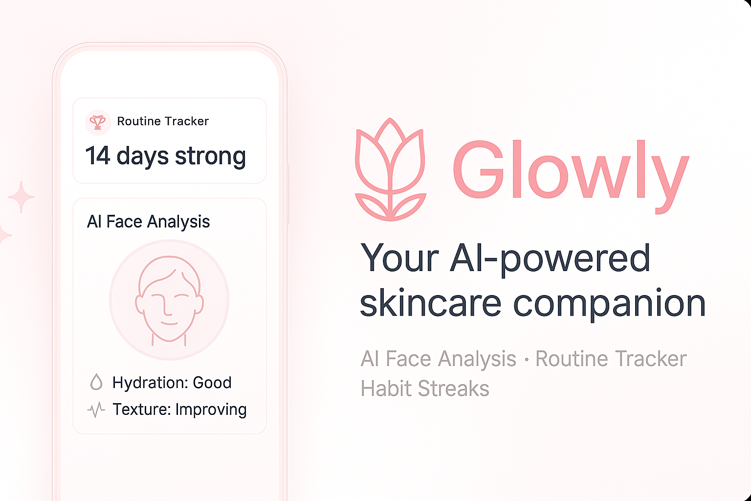Glowly - AI Skin Care App with Face Analysis & Routine Tracker